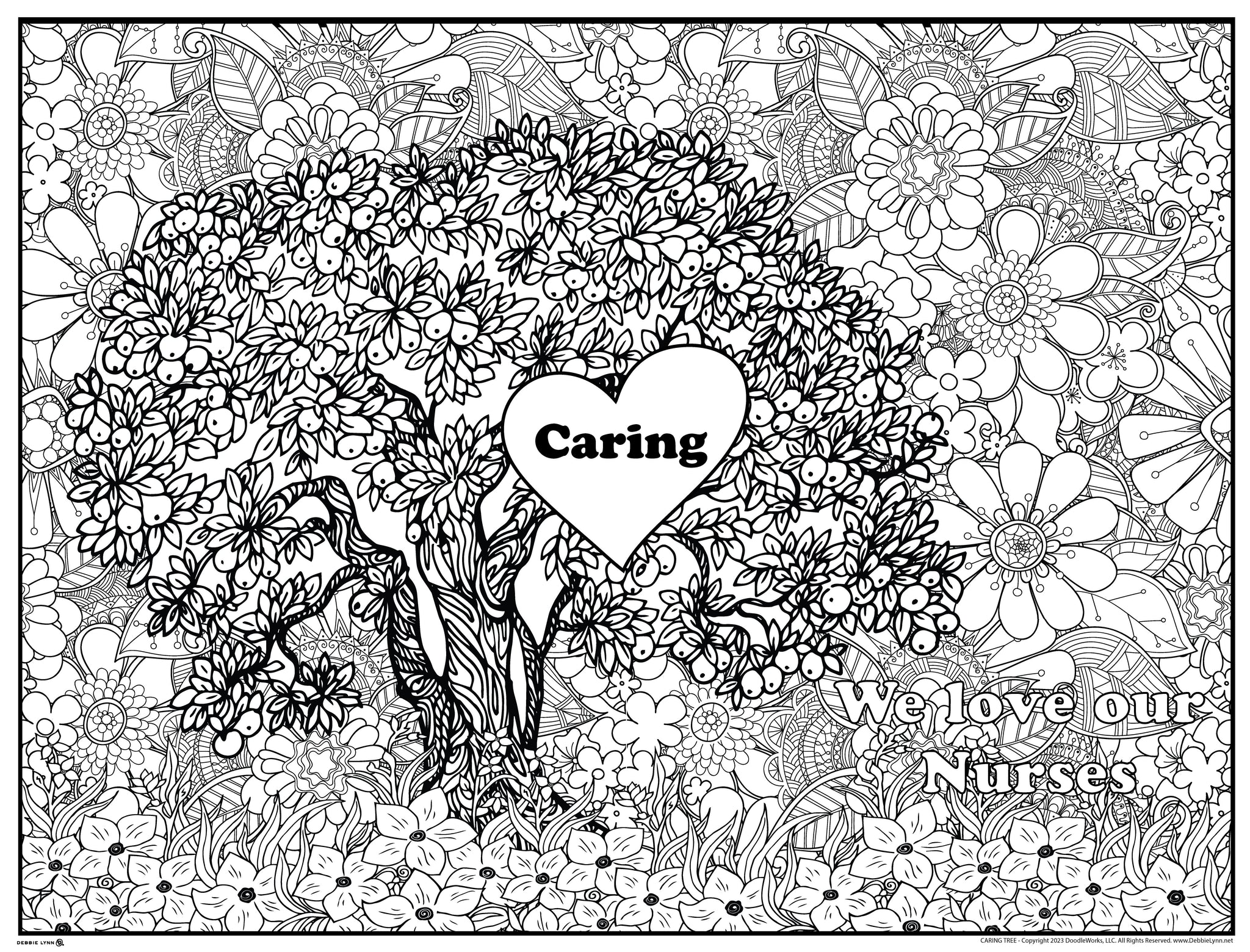 Caring Tree Personalized Giant Coloring Poster 46" x 60" – Debbie Lynn