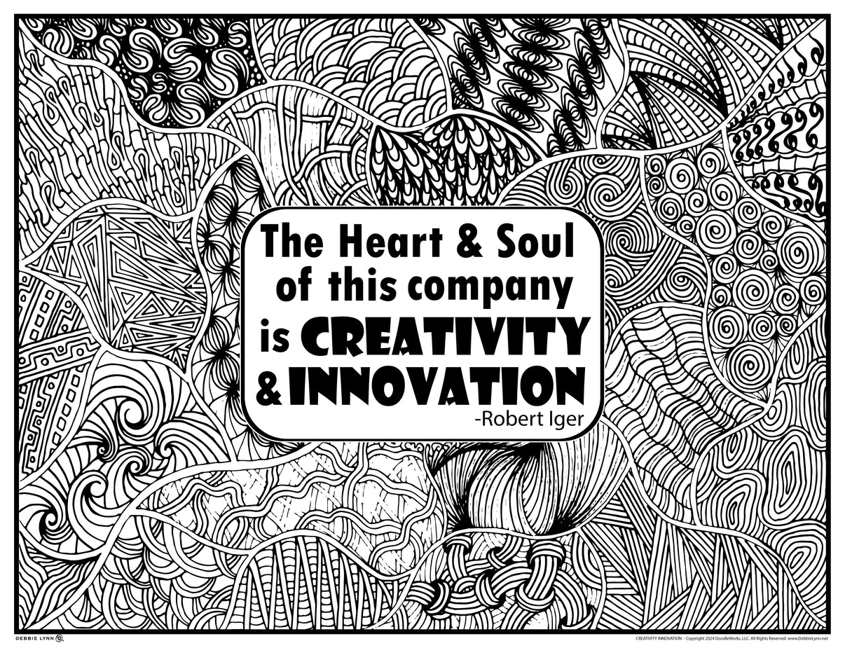 Creativity and Innovation Giant Coloring Poster 46"x60" – Debbie Lynn