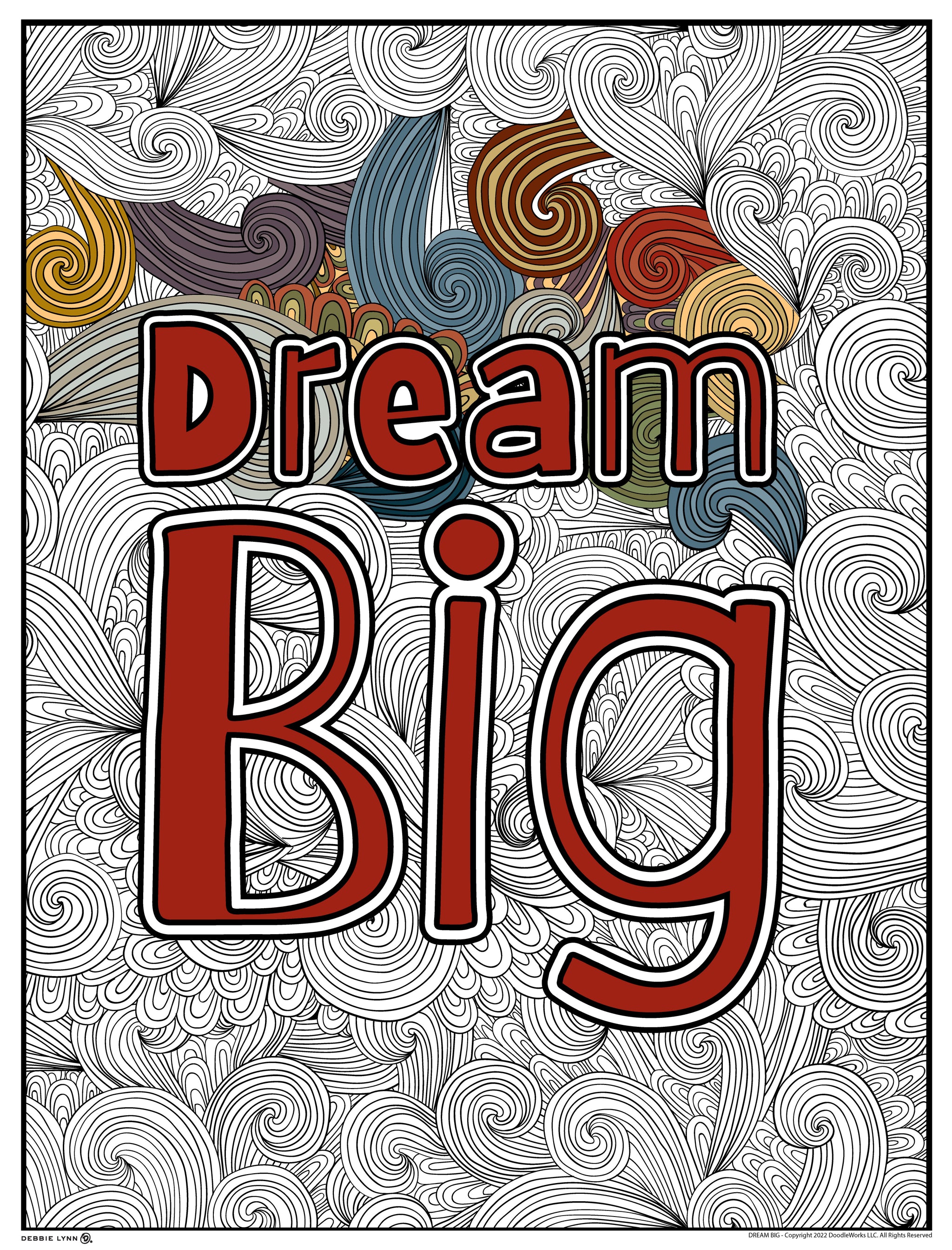 Dream Big Personalized Giant Coloring Poster 46"x60" – Debbie Lynn
