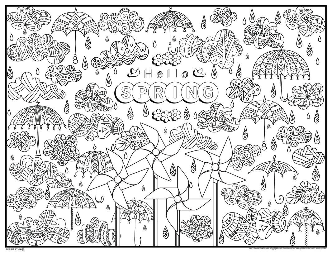 Spring Themed Coloring Posters – Debbie Lynn