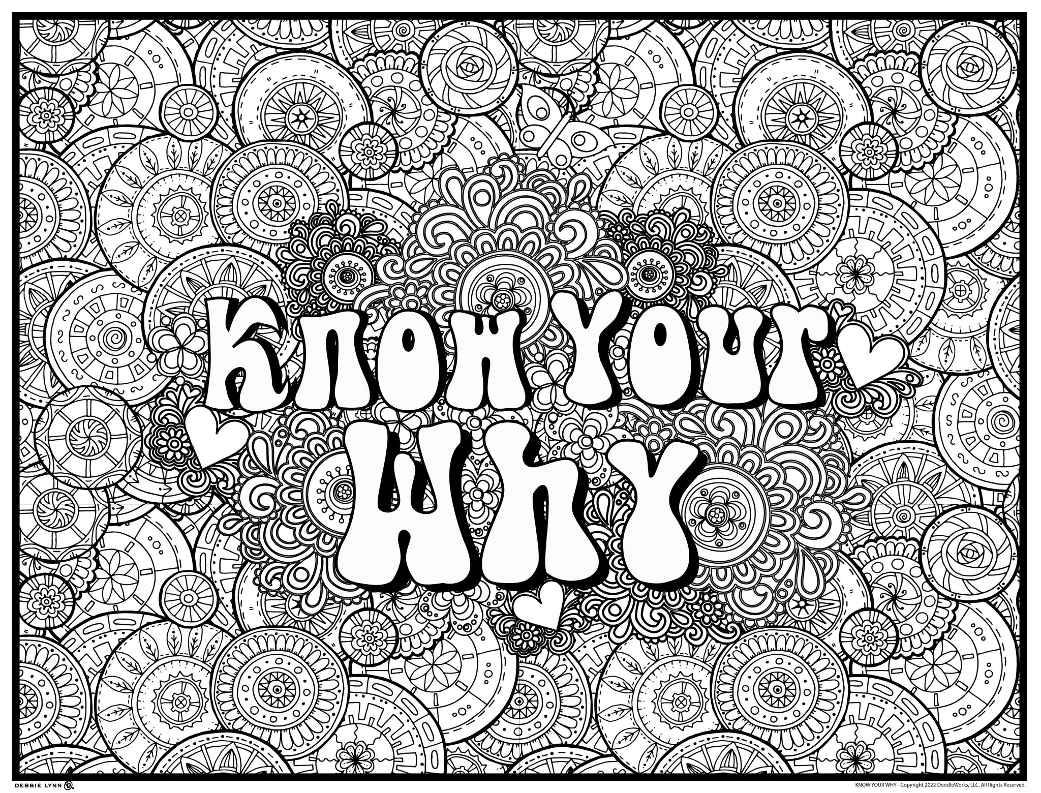 Know Your Why Personalized Giant Coloring Poster 46"x60" – Debbie Lynn