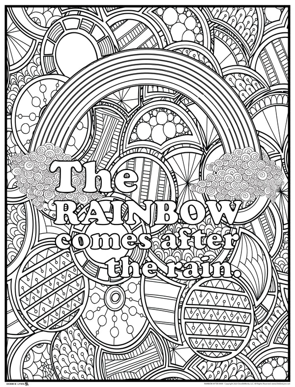 Rainbow After Rain Personalized Giant Coloring Poster 46"x60" – Debbie Lynn