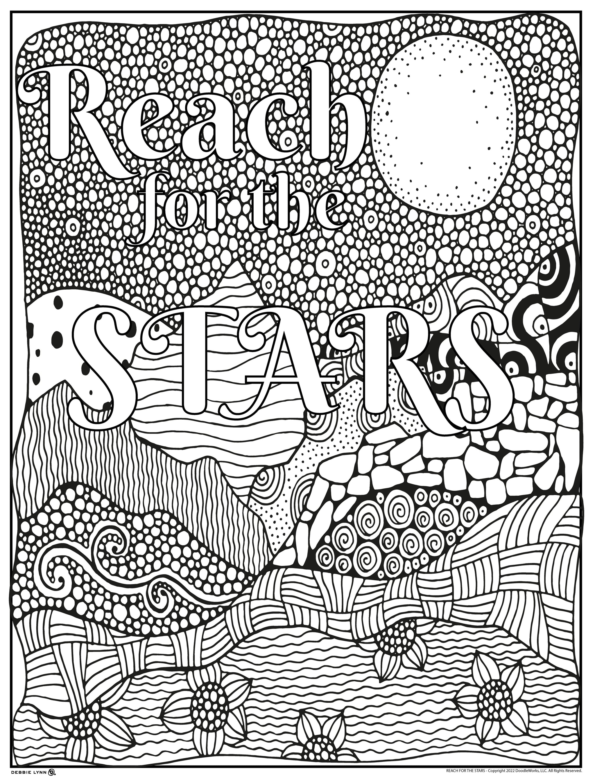 Reach for the Stars Personalized Giant Coloring Poster 46"x60" – Debbie ...
