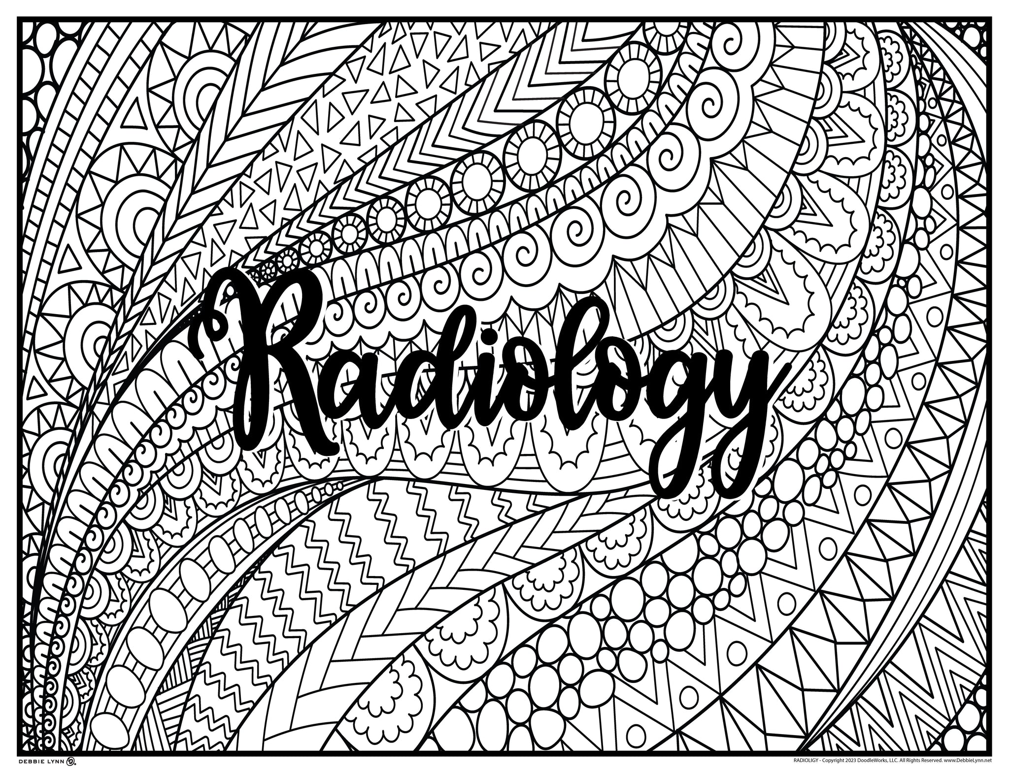 Radiology Personalized Giant Coloring Poster 46x60" – Debbie Lynn