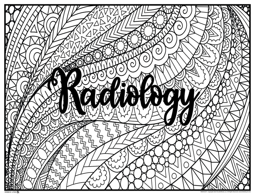 Radiology Personalized Giant Coloring Poster 46x60" – Debbie Lynn