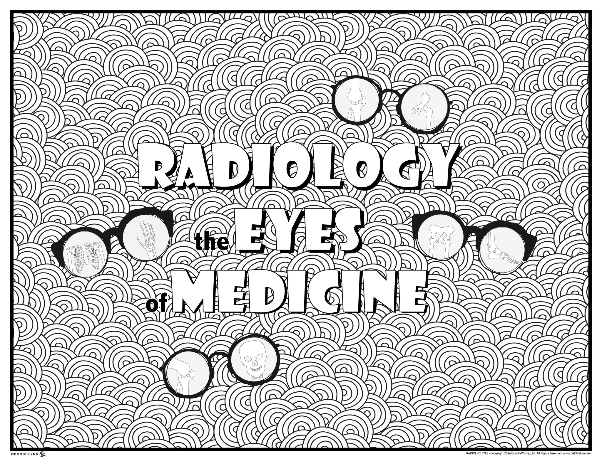 Radiology Eyes of Medicine Giant Coloring Poster 46x60" – Debbie Lynn