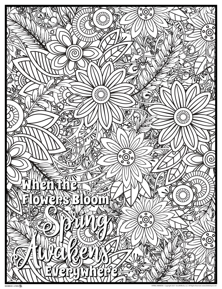 Spring Themed Coloring Posters – Debbie Lynn