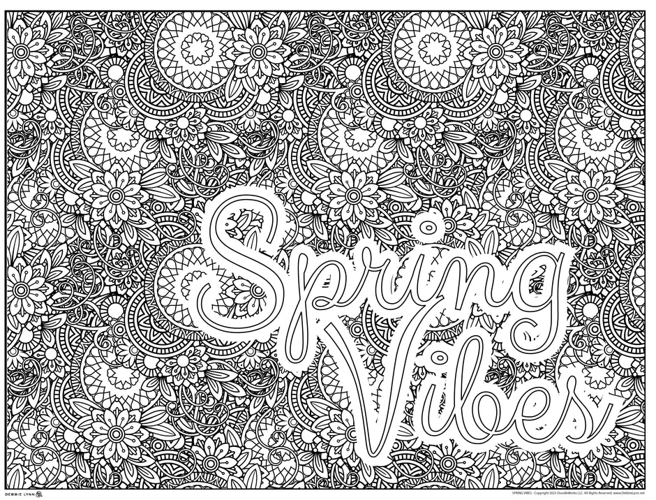 Spring Themed Coloring Posters – Debbie Lynn