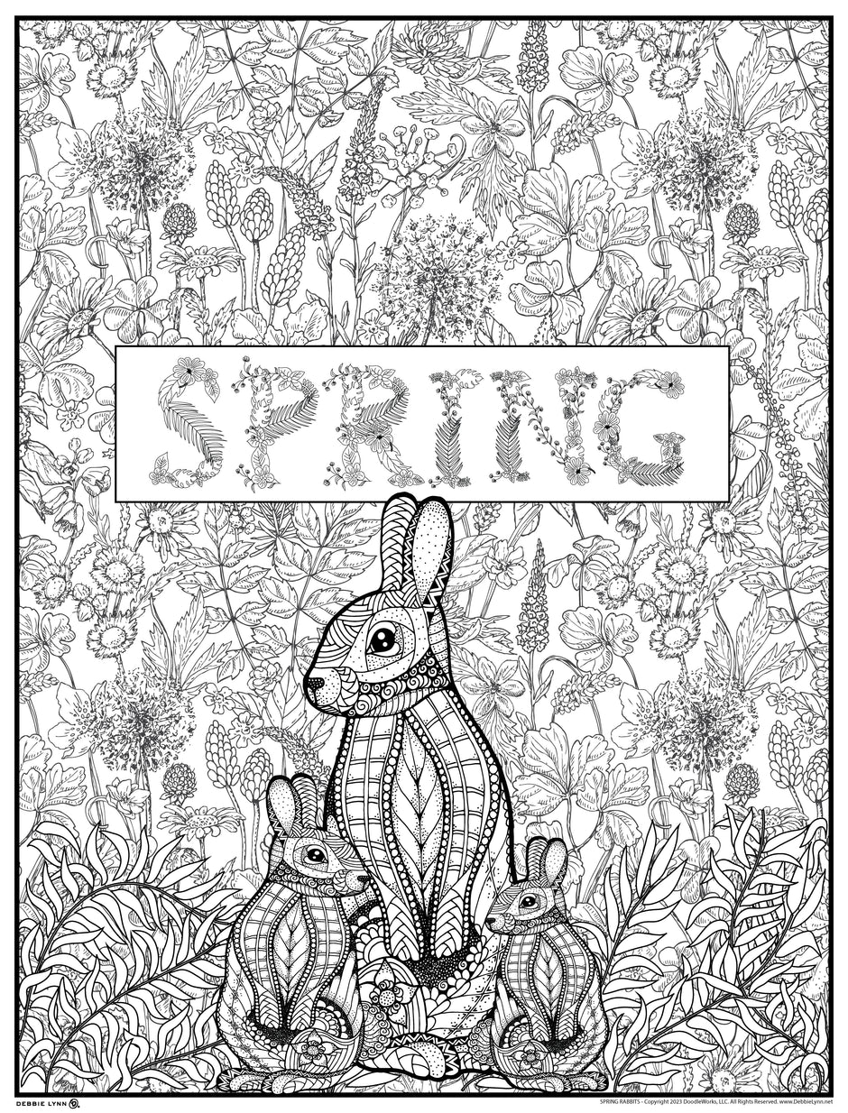 Spring Themed Coloring Posters – Debbie Lynn
