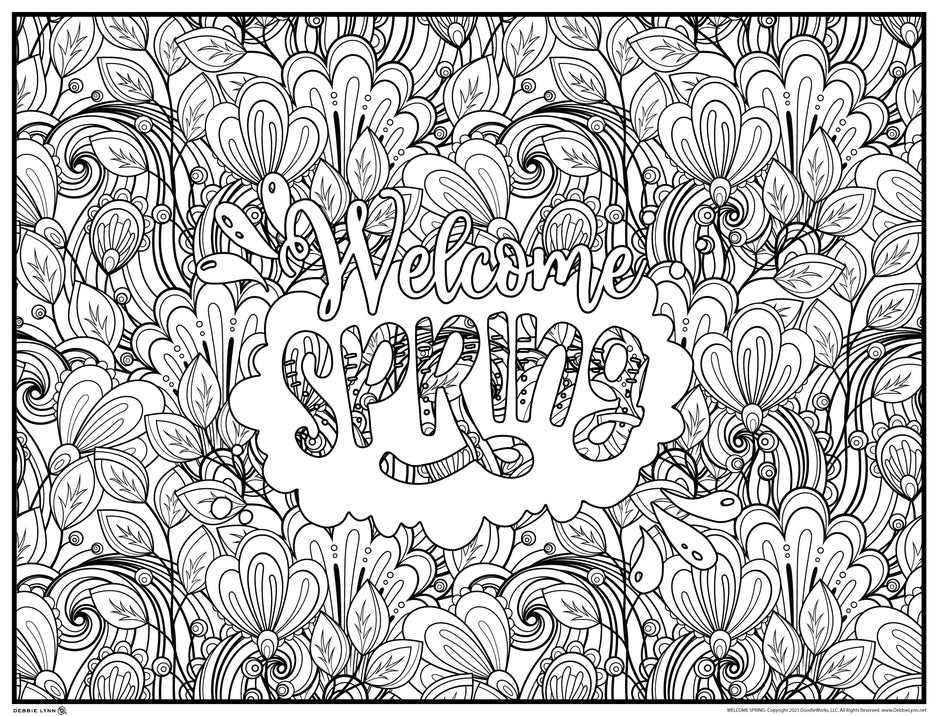Spring Themed Coloring Posters – Debbie Lynn